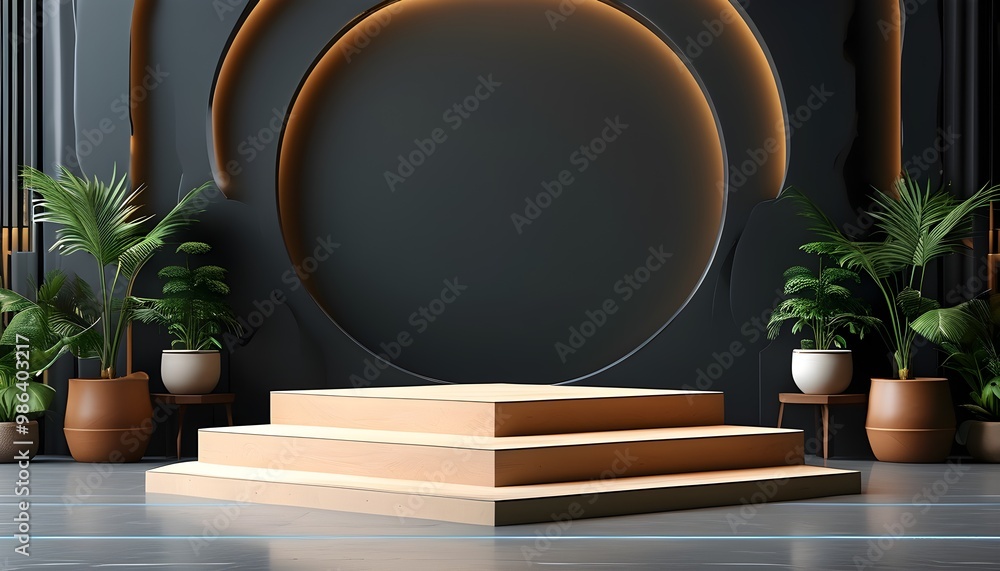 Elegant logo design for stage or podium, perfect for concerts, shows ...