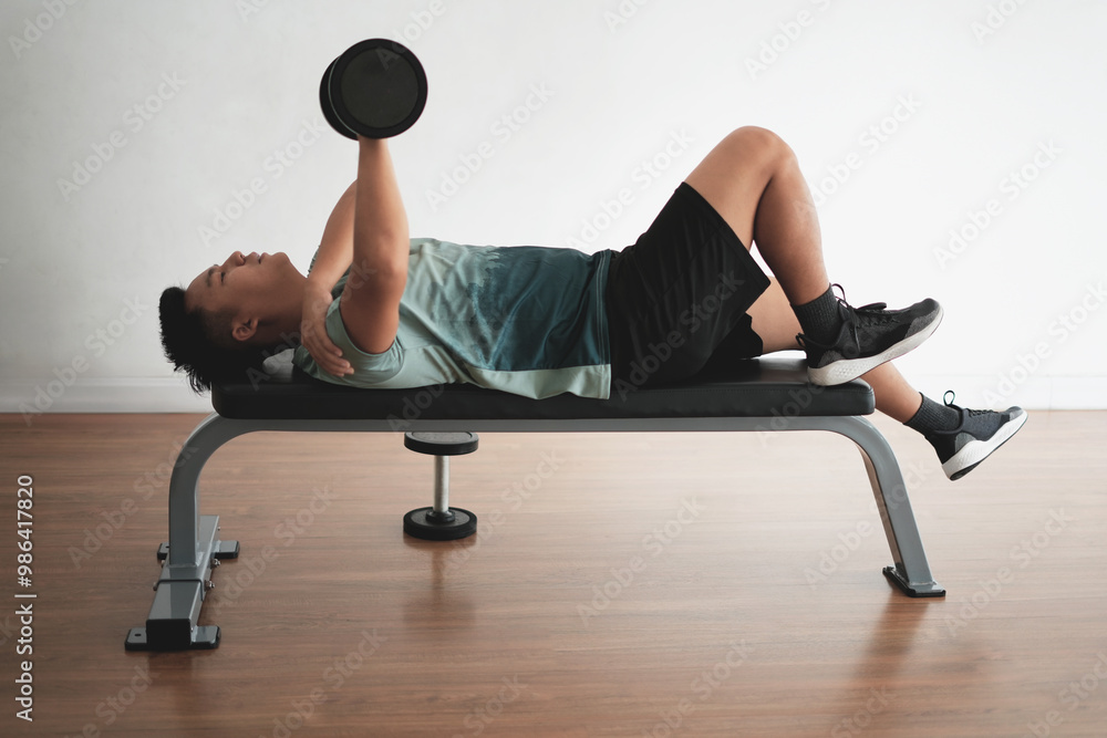 Sport man feeling lower back pain or spine pain and arm and shoulder ...