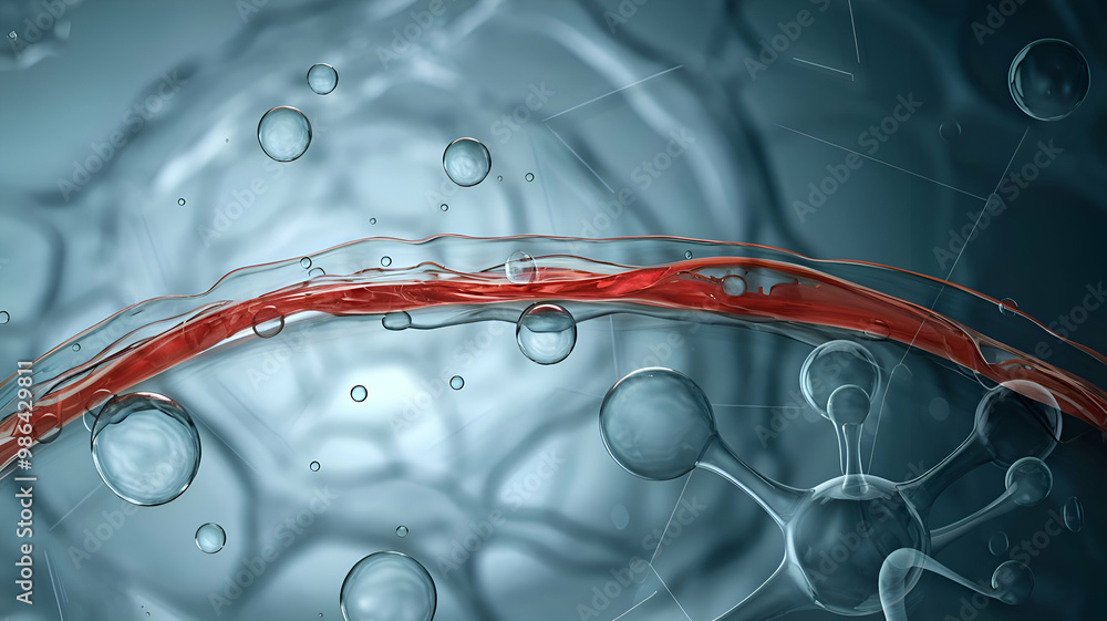 Abstract Scientific Background Macro Cell Membrane, Molecule Structure ...