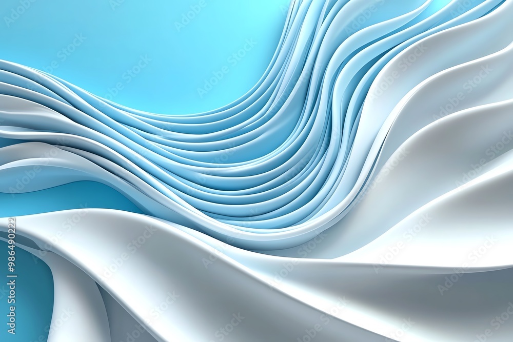Bonds and liquidity, visualized in an abstract design with smooth ...