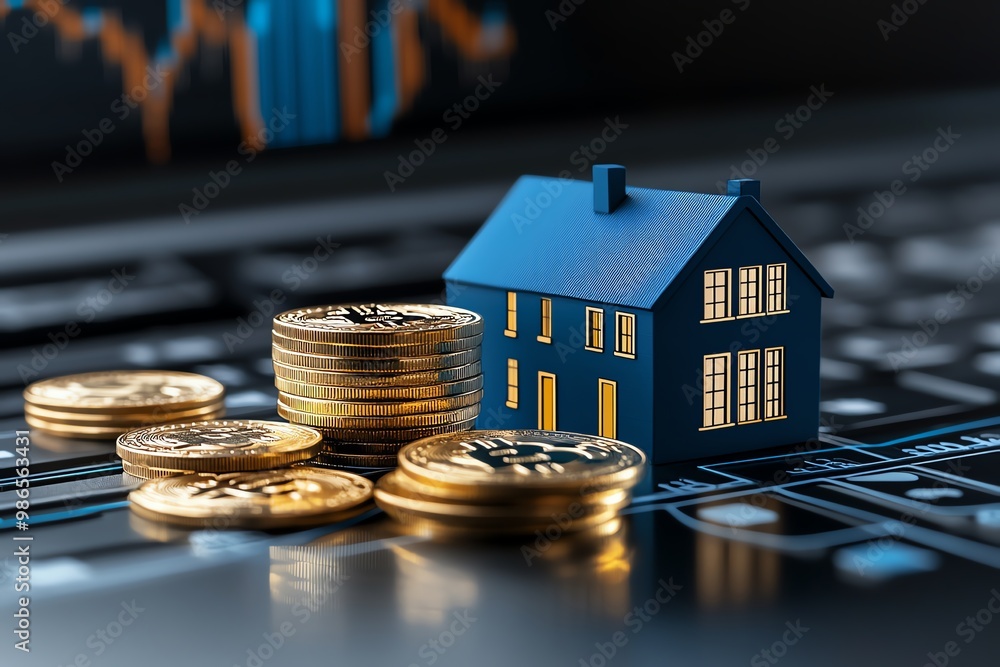 Long-term financial assets and book value, visualized with clean icons ...