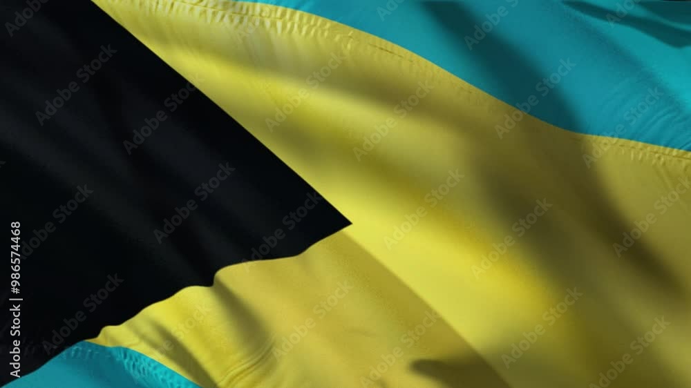 Bahamas Flag Waving Banner, Bahamas Flag Animation, The Bahamas Flag ...