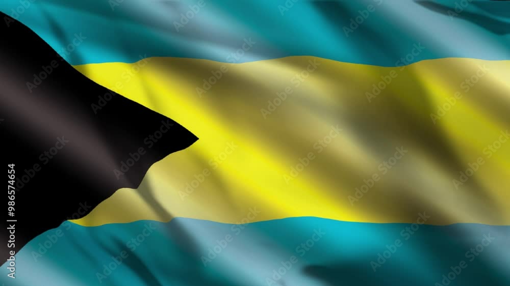 Bahamas Flag, Bahamas Flag Animation, The Bahamas Flag Waving, Waving ...