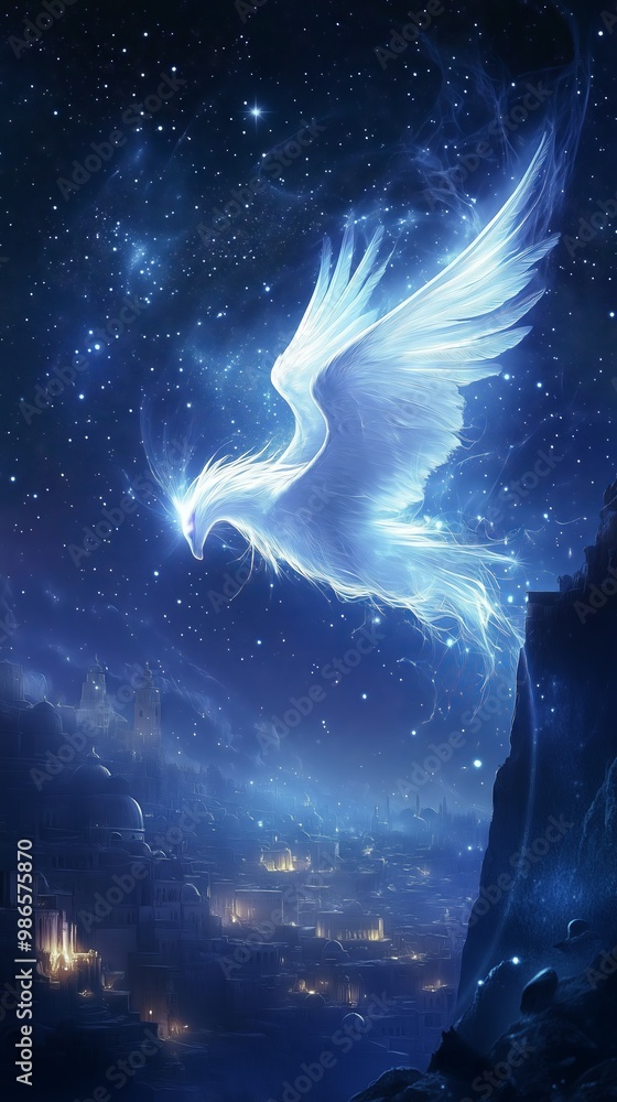 Depict the celestial creature Buraq, as described in Islamic mythology ...