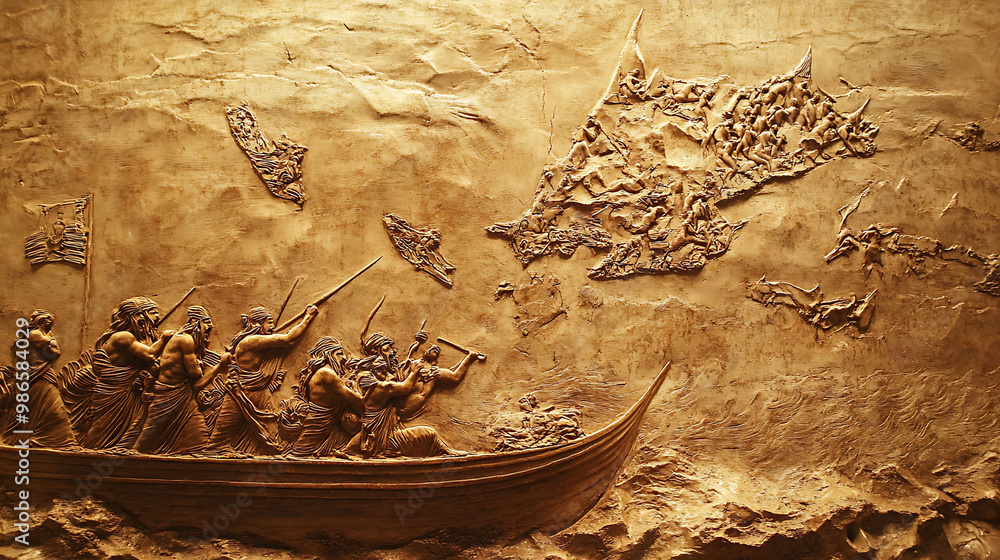 Atrahasis flood narrative depicted ancient cuneiform tablets showing ...