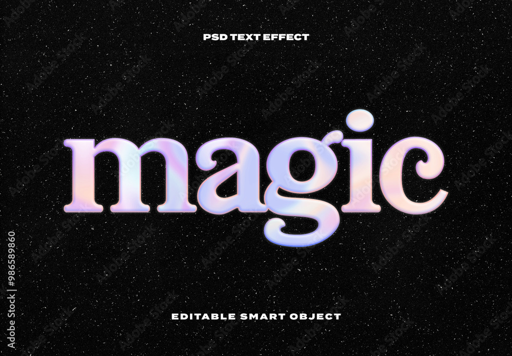 Gradient Holographic Text Effect Stock Template | Adobe Stock