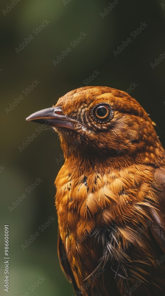 Nature wildlife image of bird standing on tree branch. Symbol of the ...