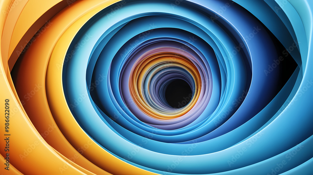 Infinity vortex abstract swirl spheres 3d illustration. can be used to ...