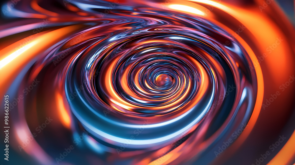 Infinity vortex abstract swirl spheres 3d illustration. can be used to ...