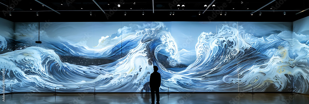 Ar art installation transforming interior room into a digital canvas ...