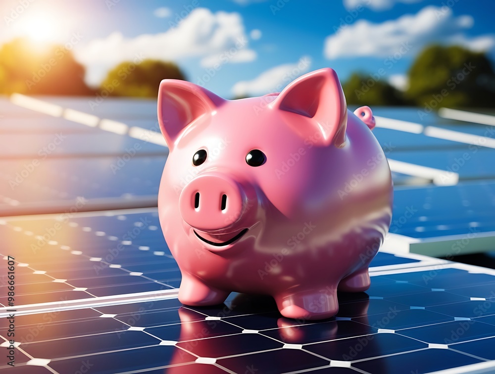 An illustrative concept of solar energy as a cost-effective and money ...