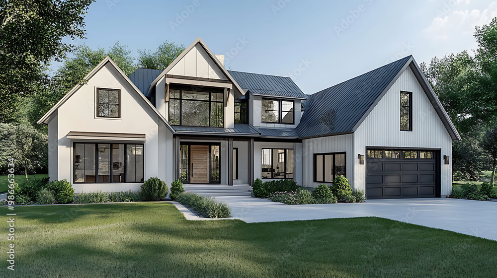 Modern farmhouse exterior design charming front elevation contemporary ...