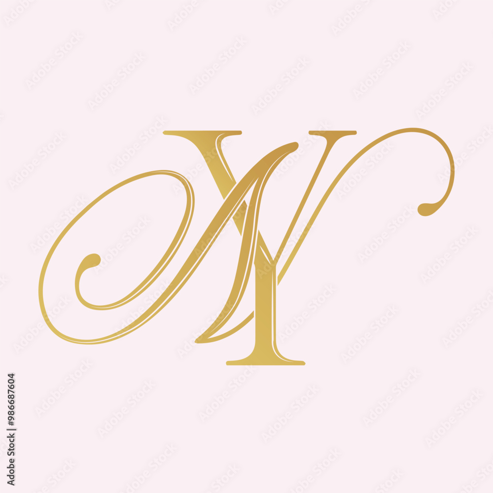 NY,YN, logo NY, Letter NY, monogram NY, vector, logo, Wedding Monogram ...