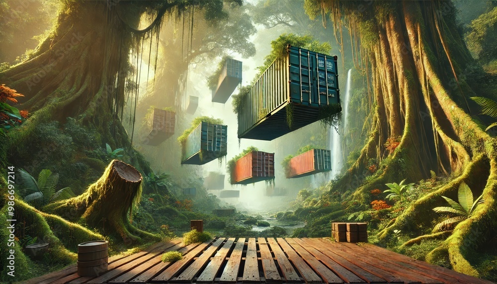 Floating shipping containers, but this time they are suspended in the ...