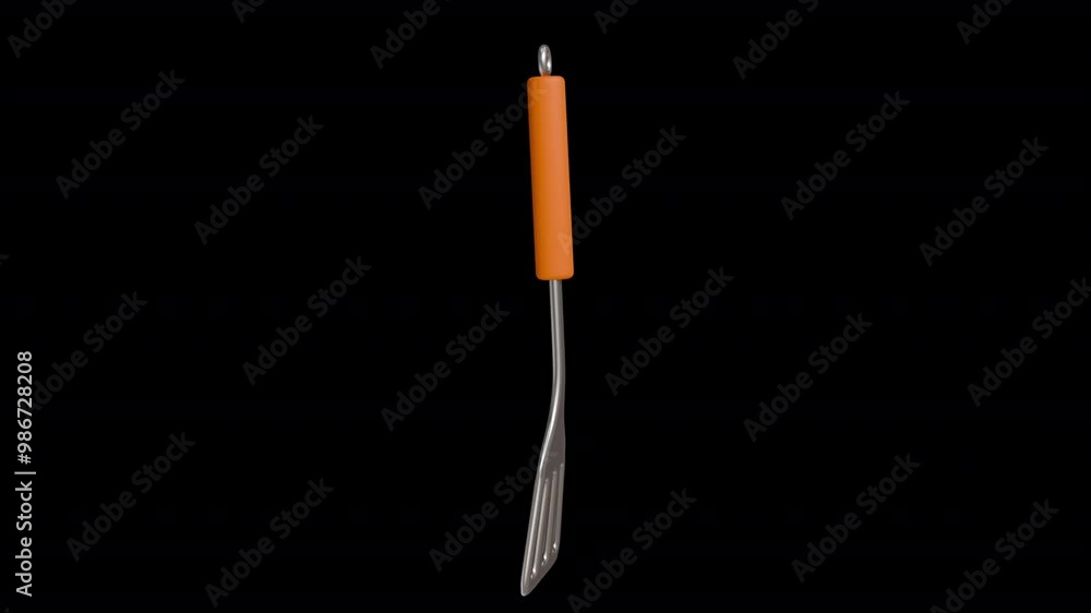 spatula 3d icons. rotation. icon animation. transparent background. HD ...