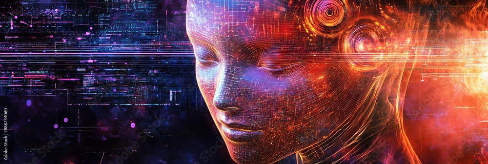 Aipowered malware detection cybersecurity depicted in a poster where ...
