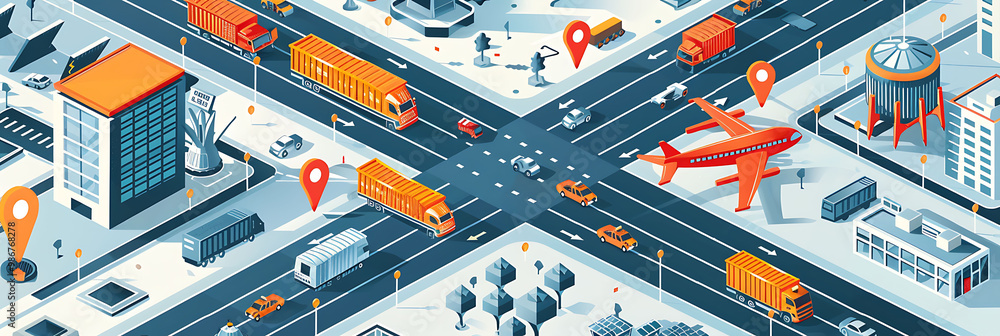 Infographic of Ai-powered freight brokerage solutions shipping and ...