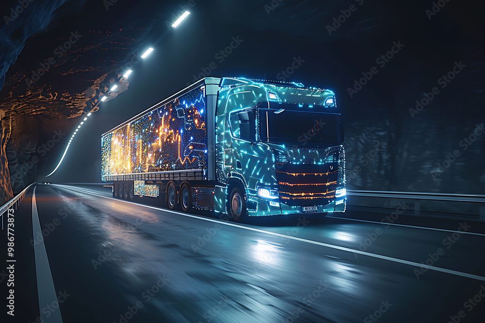 Intelligent fleet management AI in logistics automation where ...