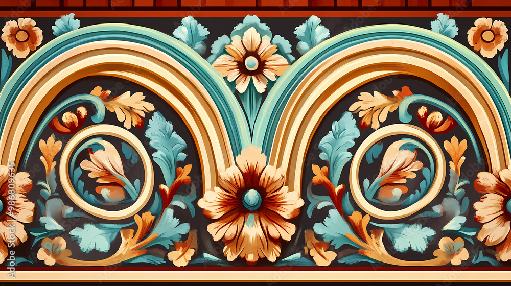 Ancient byzantine monofacture decorated with beautiful patterns ...