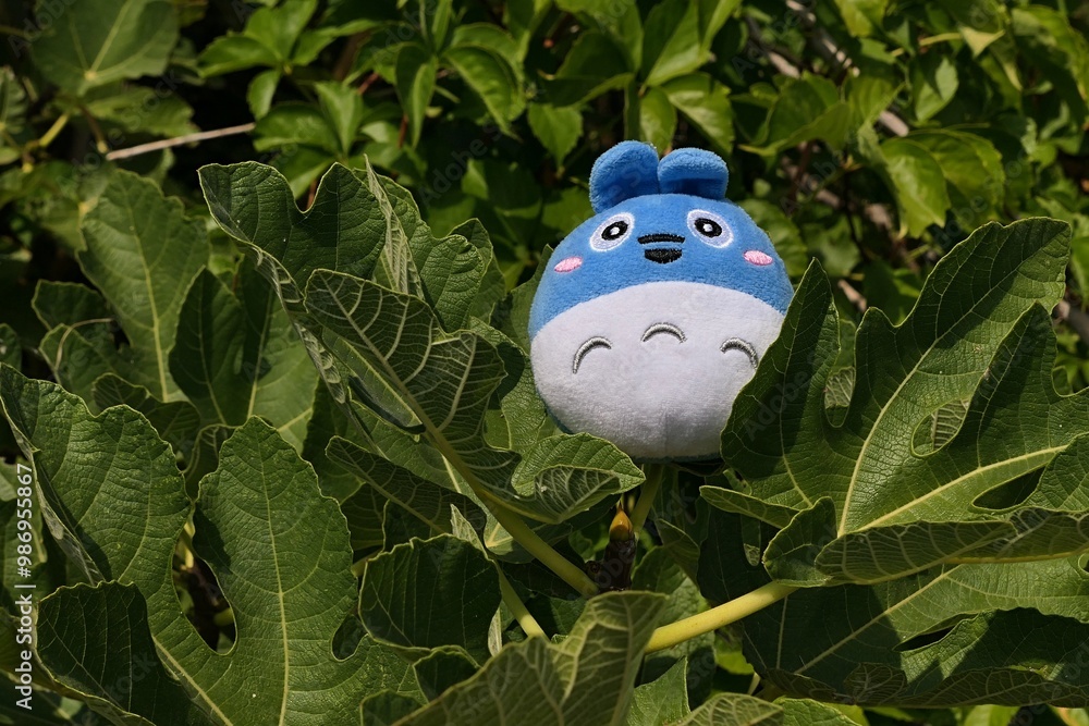 Blue plush Totoro creature, from japanese anime movie My Neighbor ...