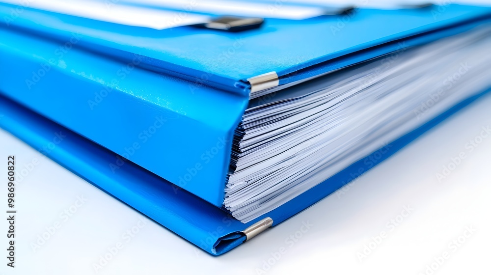 Clean Business Plan Folder with Tabs on White Background Showcasing ...