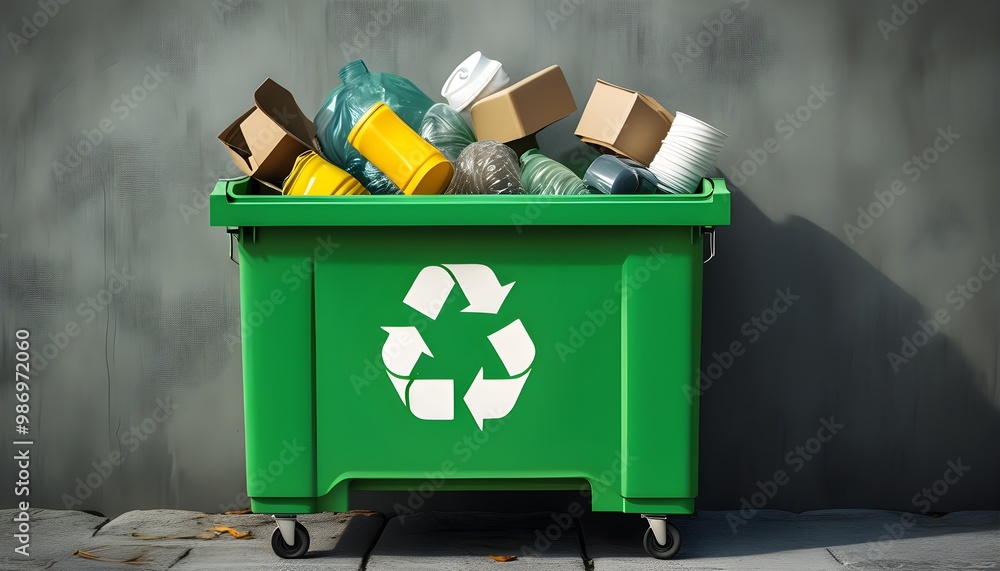 Eco-friendly waste management container featuring the universal ...