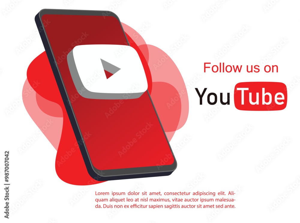 join us on youtube 3d logo for social media icons 3d. follow us on ...