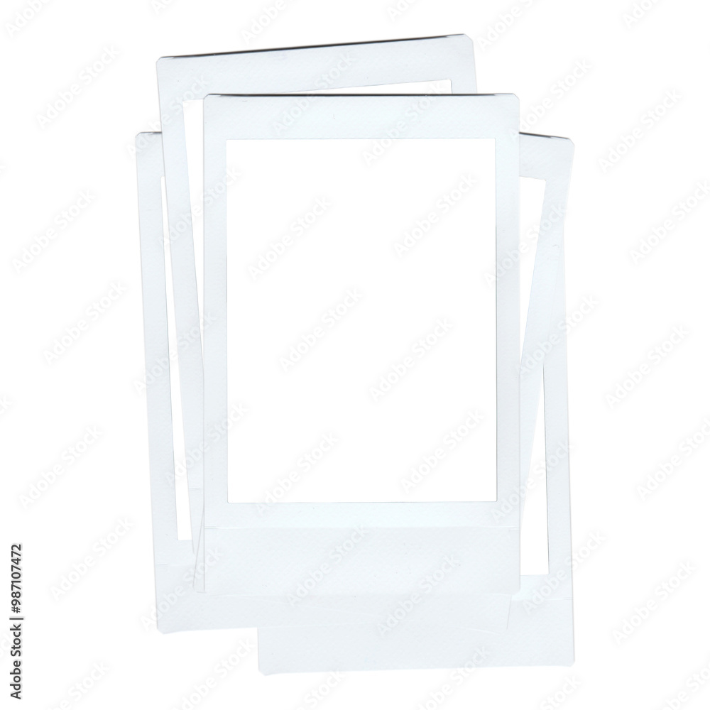 Realistic vintage frame photo template, instant photo frame isolated in ...