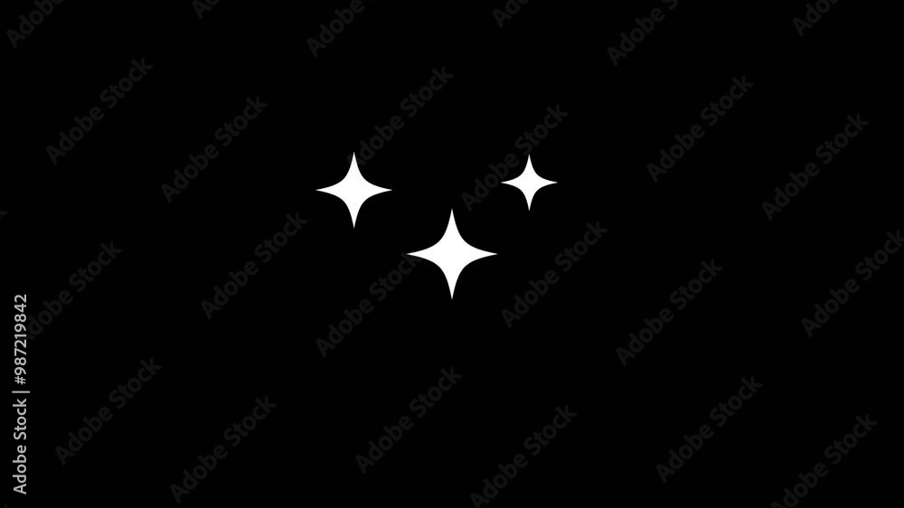 Star twinkling, blinking light effect on transparent background ...