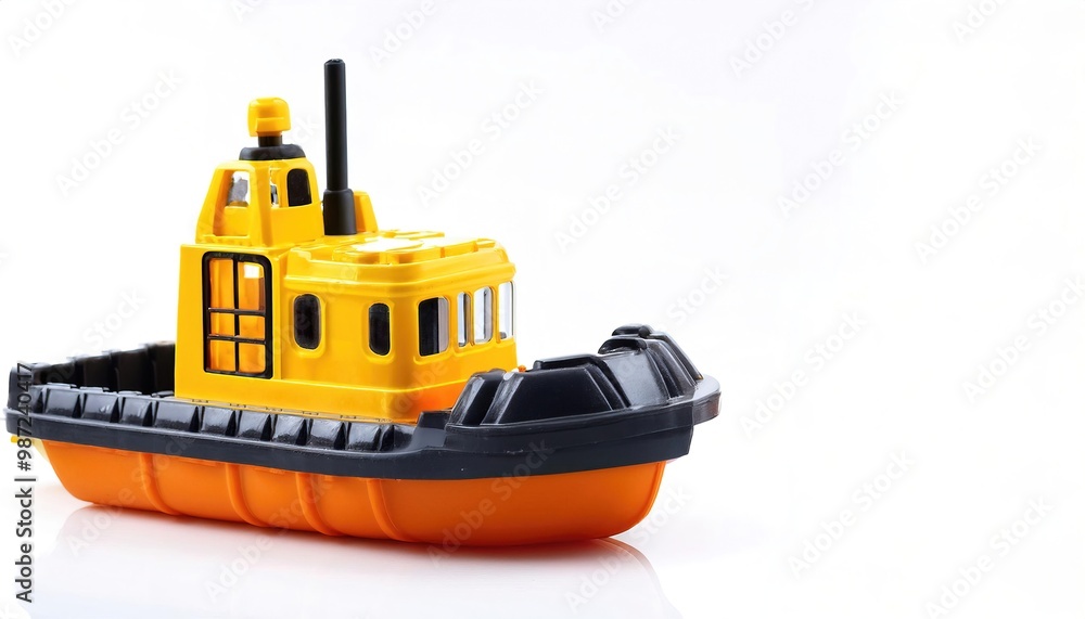 Toy plastic tugboat or tug boat is a marine vessel that maneuver other ...