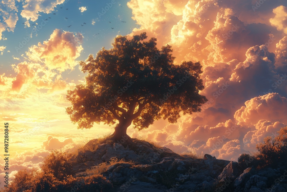 Majestic Visualization of the Biblical Creation Story and Divine ...