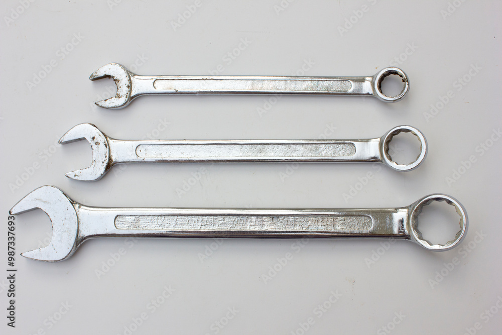 Open-Ended Wrench: Has two open ends, with one size on each end. One of ...