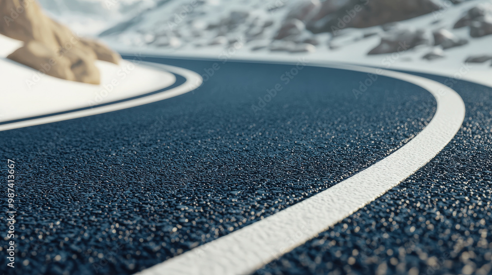 Smooth asphalt highways curve through scenic landscape, showcasing ...