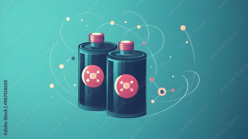 Graphene Battery Energy Efficiency Symbol in Flat Design Stock ...