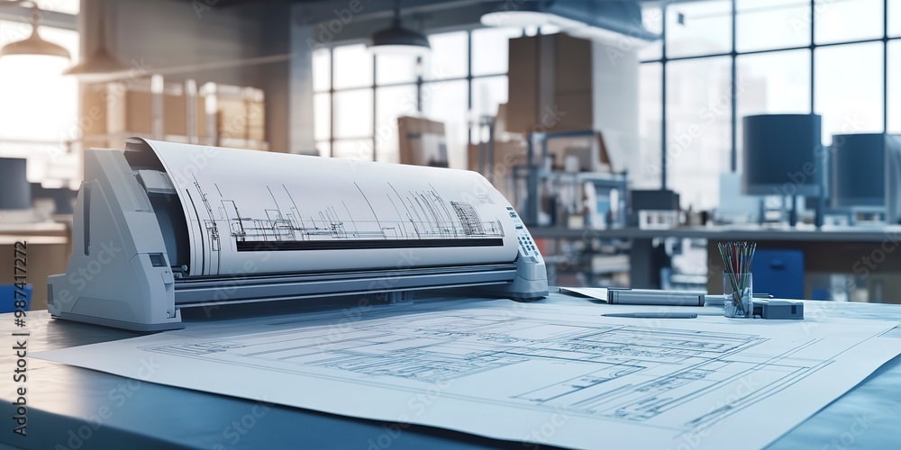 Draw technical drawings with this wide banner featuring a professional ...