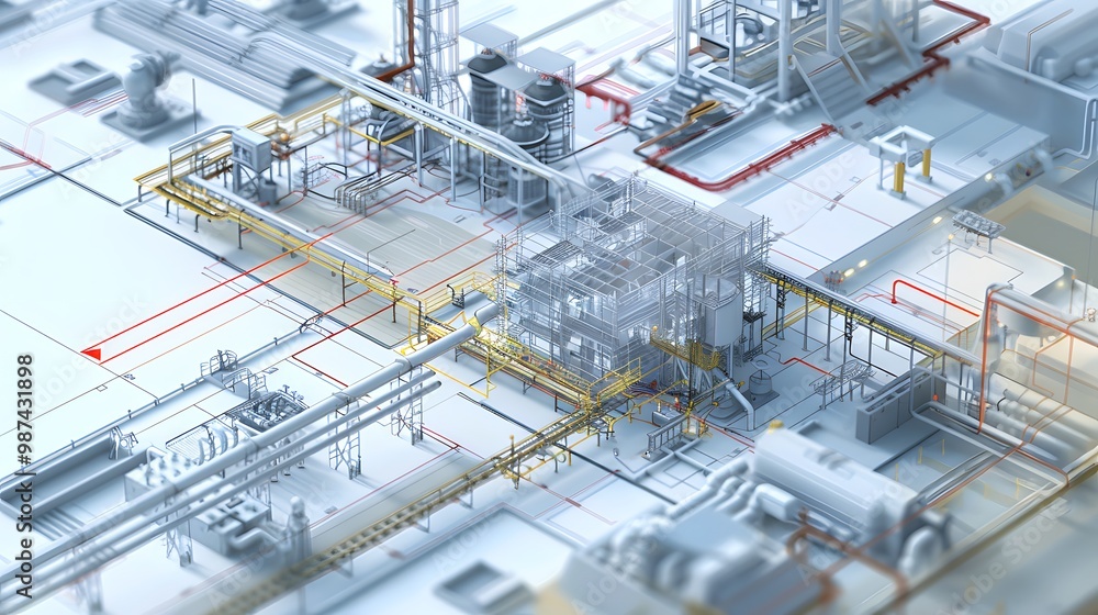 LOD (Level of Detail) Management: A technical blueprint displaying the ...