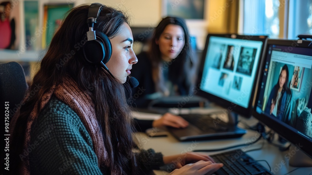 An online class in progress, with students attending a live lecture ...