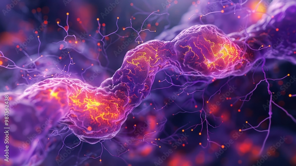 Dynamic Neural Network Synaptic Connections with Vibrant Glowing ...