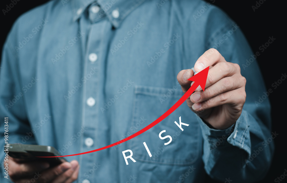 High Risk of Business decision making and risk analysis. Measuring ...