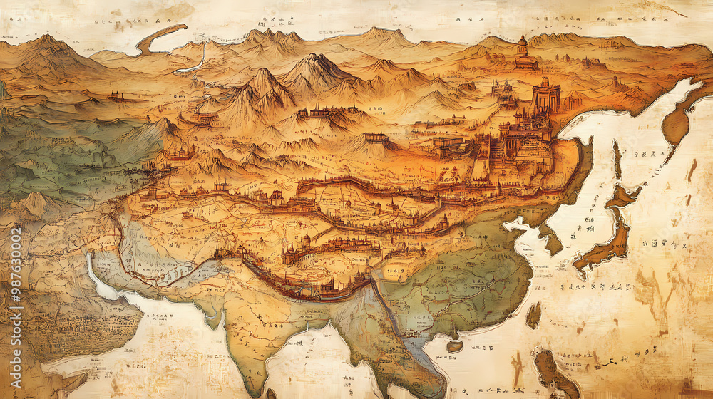 Map of the mongol empire at its peak in ad. Mongolian Empire ...
