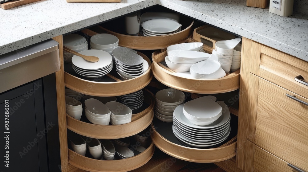 Kitchen access mechanism Magic corner for Blind Corner Cabinets ...