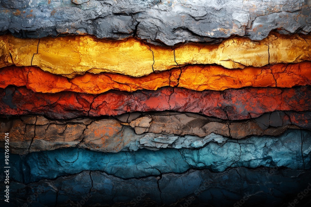 A detailed cross-section of an underground oil reservoir, with layers ...