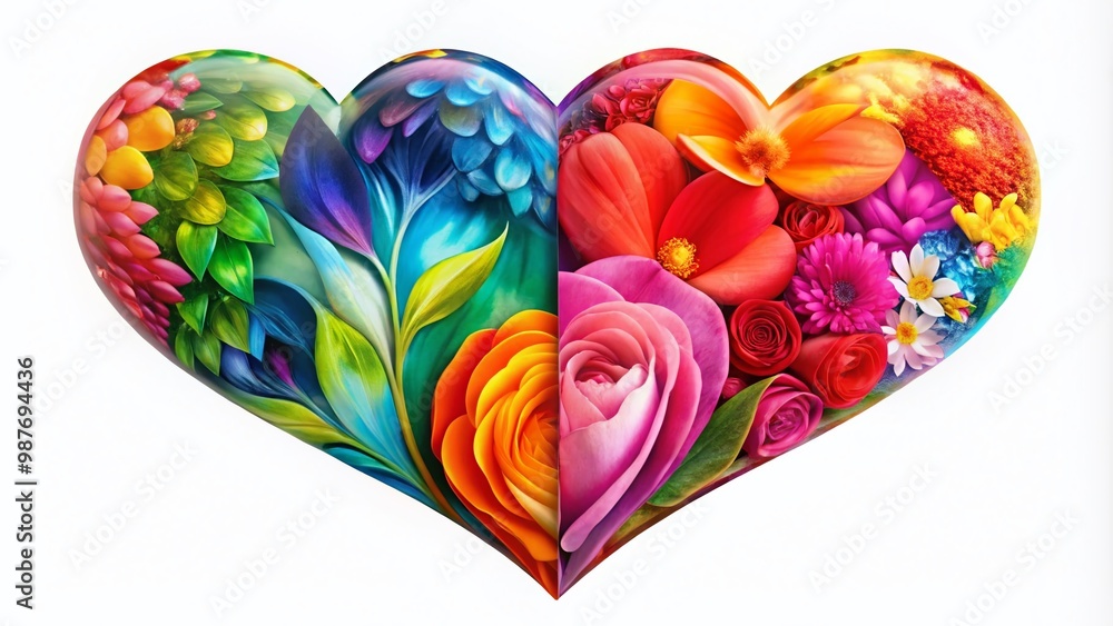 Half Heart Clipart Design for Creative Projects, Crafts, and Romantic ...