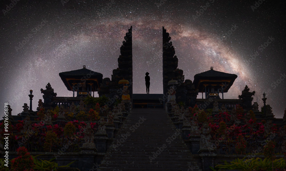 Pura Besakih temple on the slopes of Mount Agung largest and holiest ...