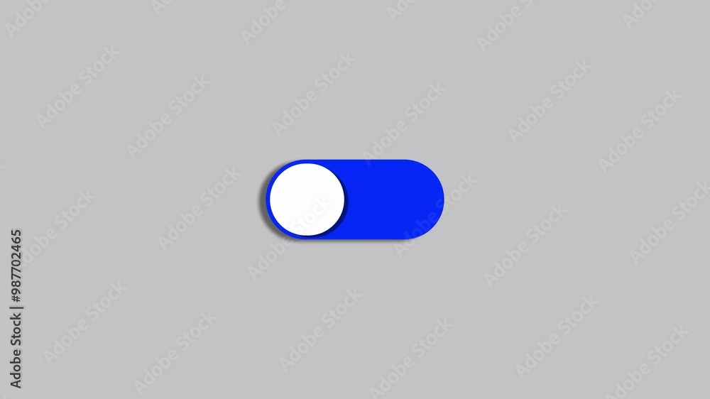switch on off button animation, Toggle switch button animation, slider turn bar isolated ...