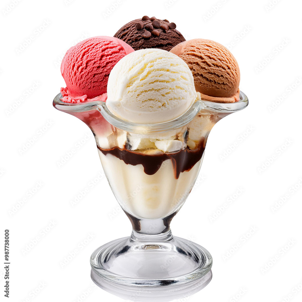 Sundae sundaes ice cream frozen dessert in a tulip glass cup on Many ...