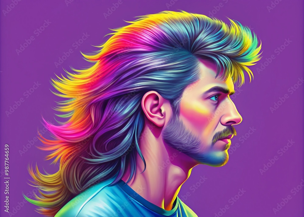 Stylish Mullet Haircut Clipart Illustration for Creative Projects and ...