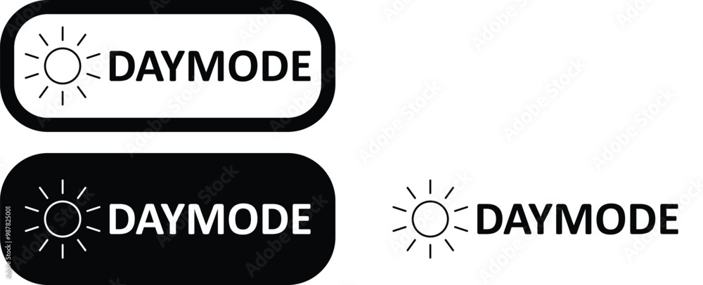 Day and night toggle switch icons set. Collection of on off. Sun and ...