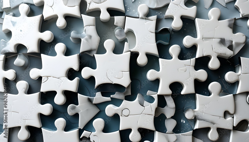 Unity in Diversity: The White Jigsaw Puzzle Pieces Representing ...