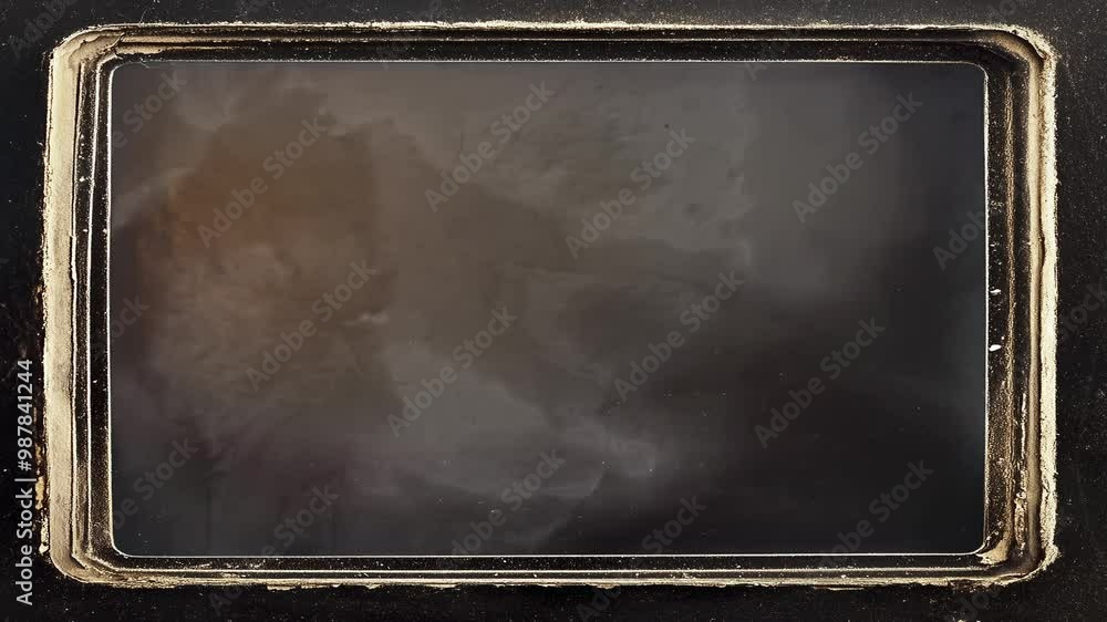 light is hitting old camera sensor, photograph of an old film frame ...